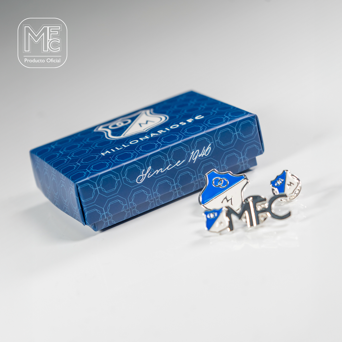 Set Pines X3 Escudo MFC – Tienda Oficial Millonarios FC